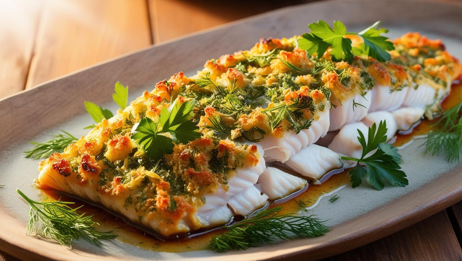 Herb Crusted Baked Fish - The ChefsNotebooks.com
