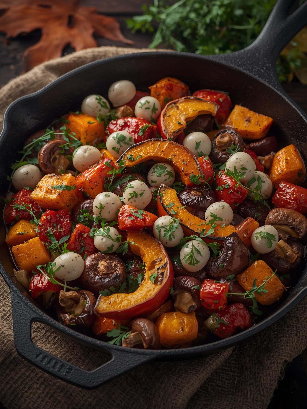 Roasted Autumn Vegetables with Chervil Cream - The ChefsNotebooks.com